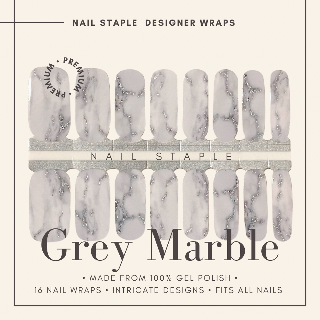 Grey Marble – Nail Staple